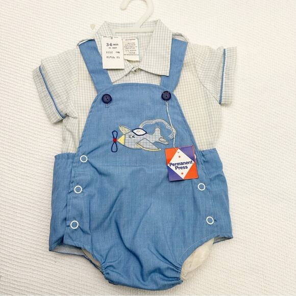 Vintage | Matching Sets | Vintage Overall Bubble Set Airplane ...